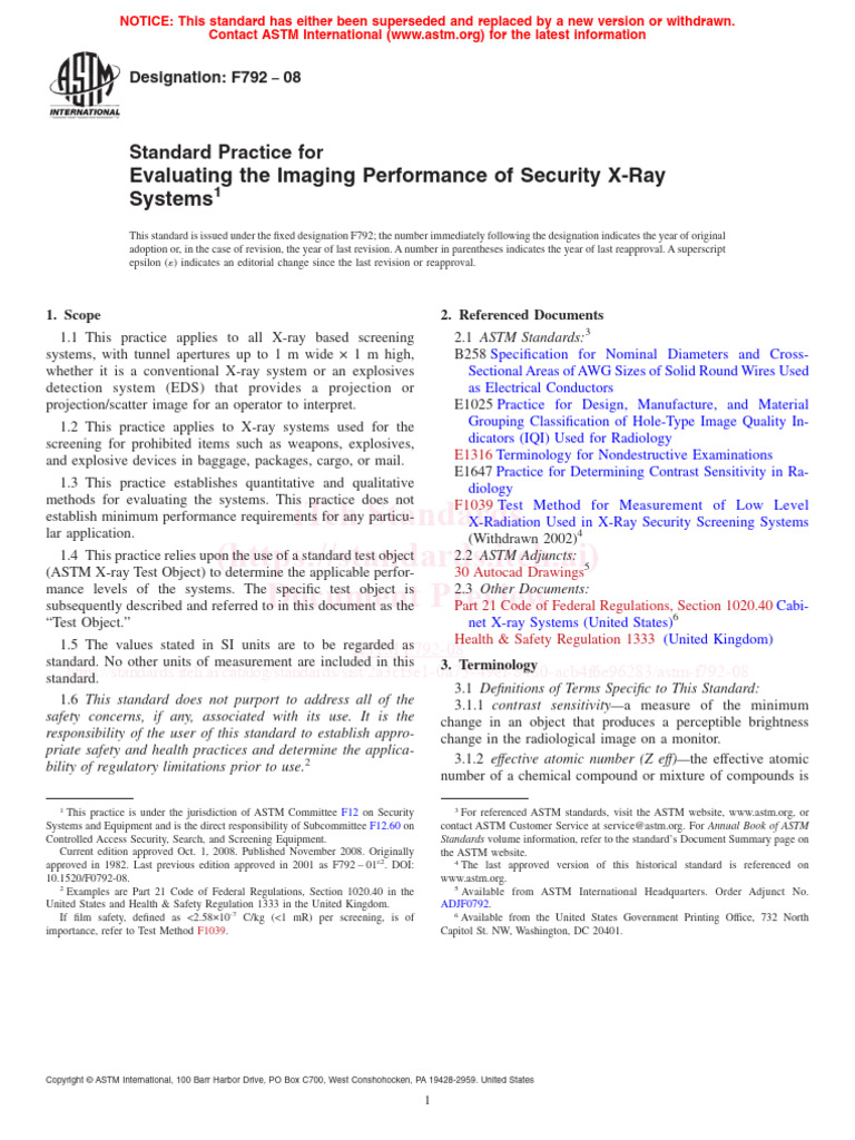 Astm F792 08 | PDF | X Ray | Computers