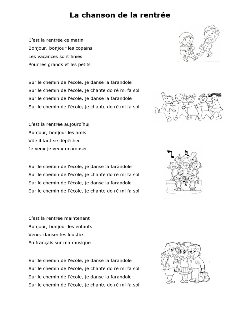 La Chanson de La Rentree | PDF