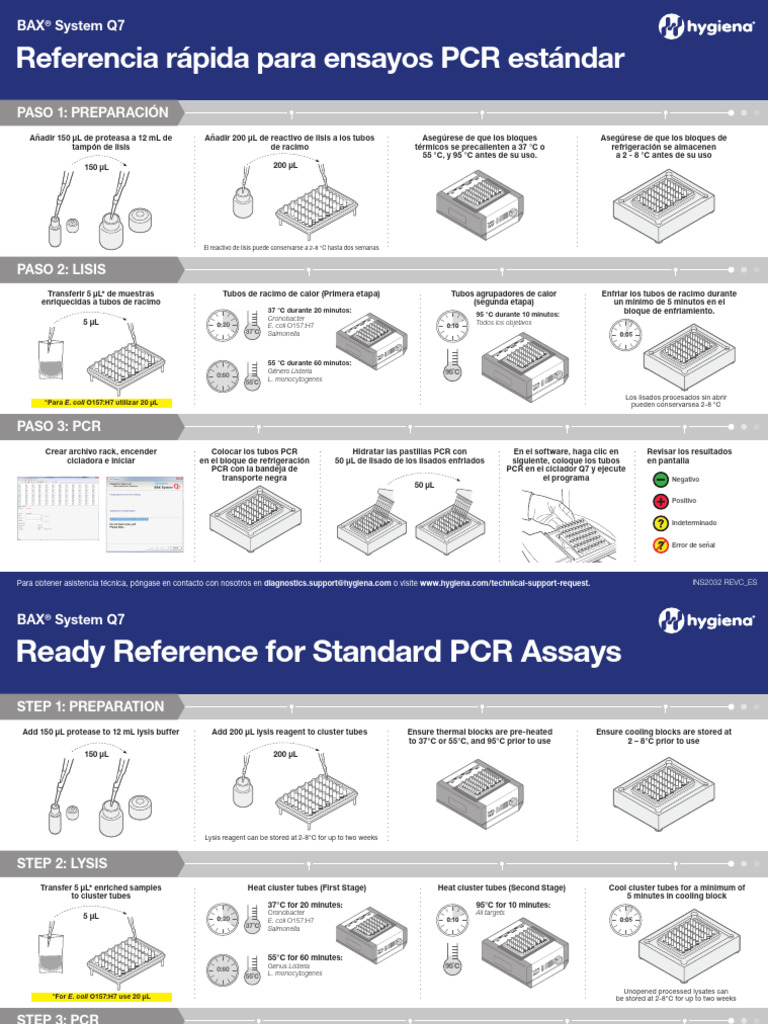 Bax System q7 PCR Assay Ready Reference Guide Es | PDF