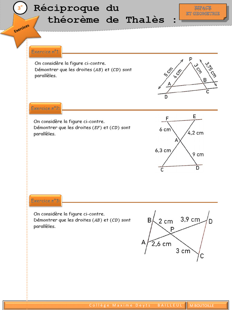 08 Reciproque de Thales | PDF