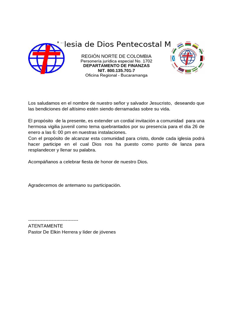 Carta de Invitacion | PDF