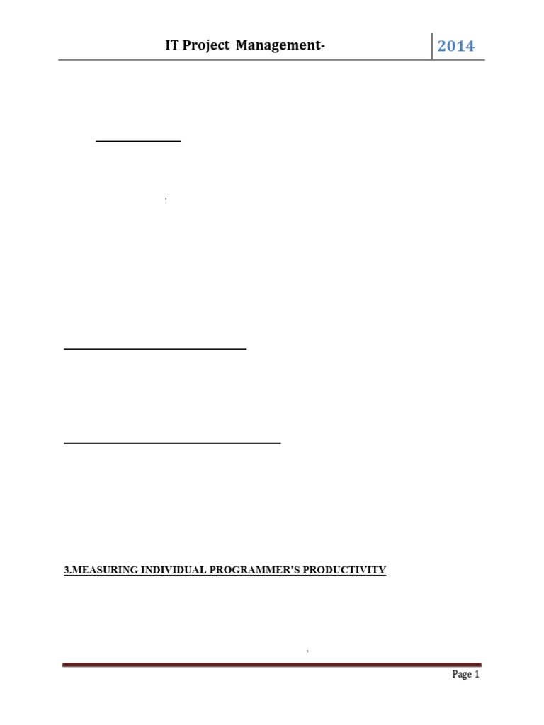 ITPM Chapter 5 | PDF