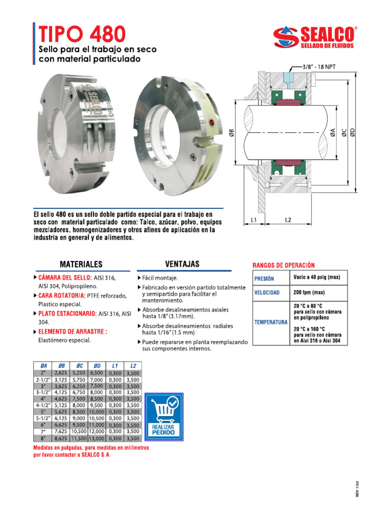 Sello Sealco 480 | PDF