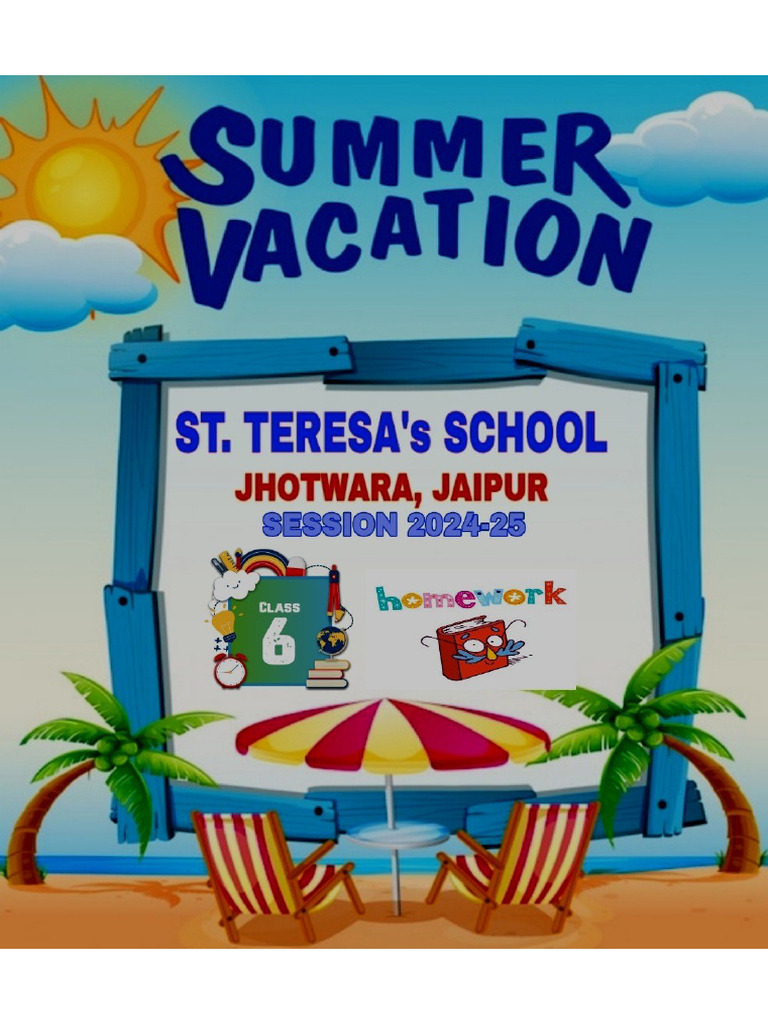 Summer Holiday Homework Class 6th | PDF