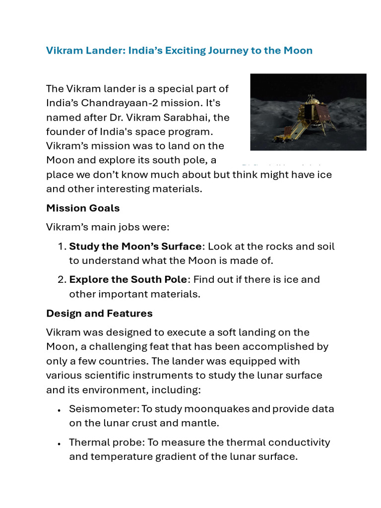Vikram Lander | PDF