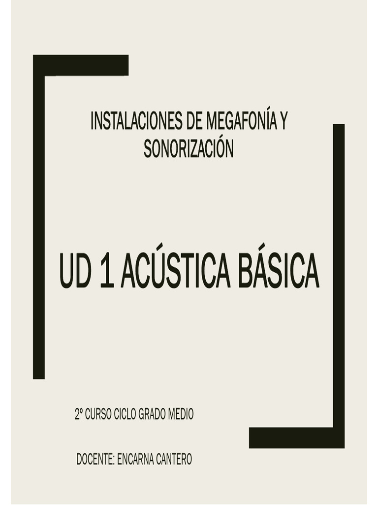 Ud2 Acústica Arquitectónica 3 | PDF