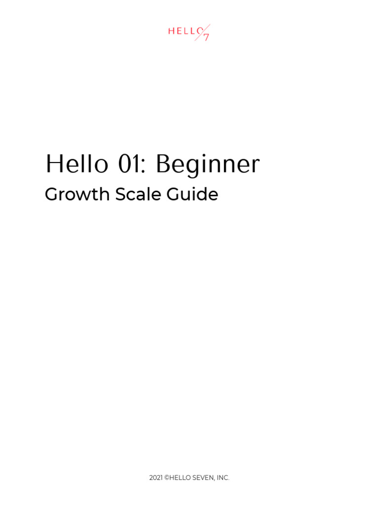 GSA Hello 01 - Growth Scale Guide | PDF