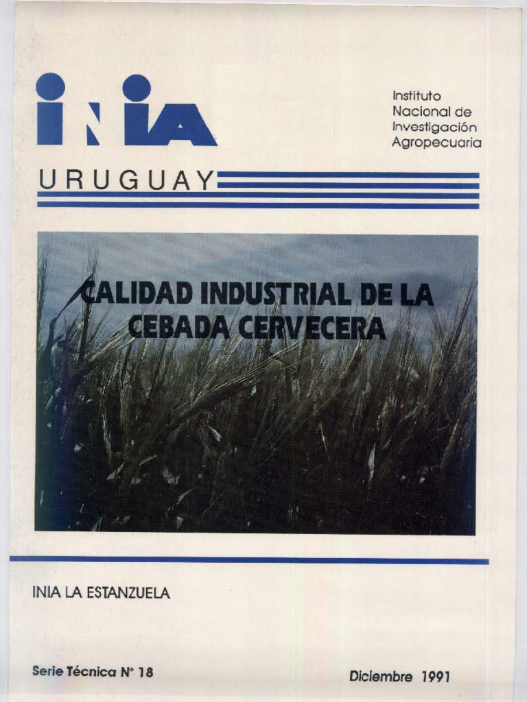 Calidad Industrial de La Cebada Cervezera - Uruguay | PDF
