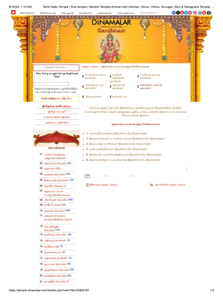 Thiruvallur Sivam Temple | PDF | Shiva | Hindu Mythology