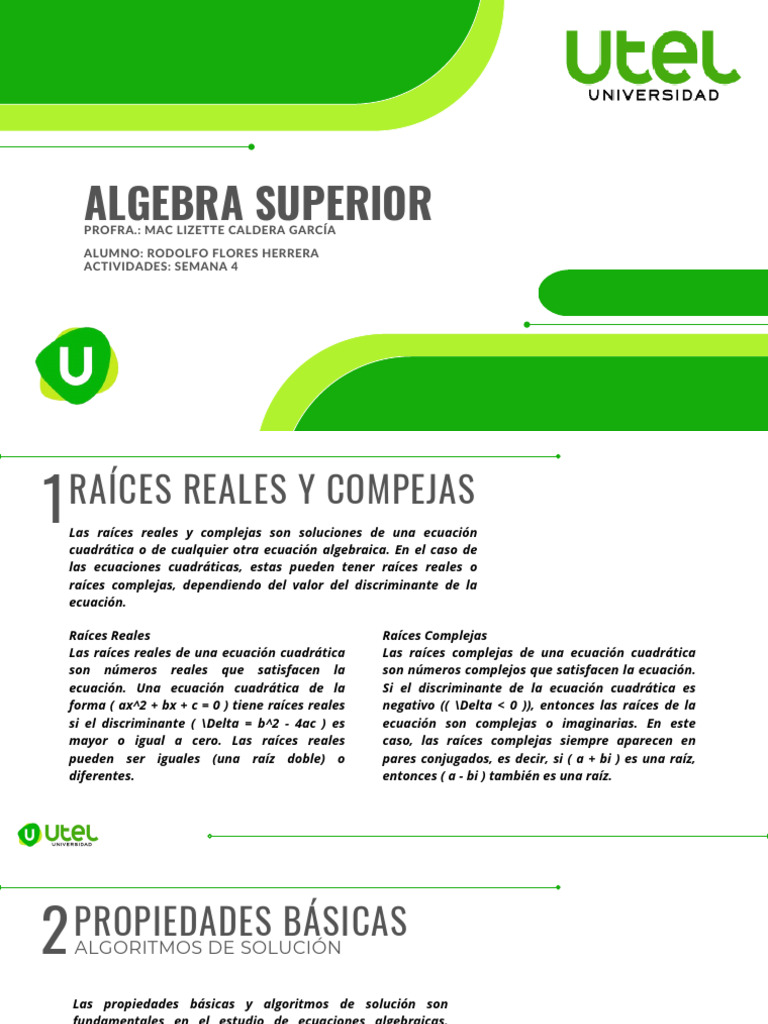 ALGEBRA SUPERIOR Semana 4 | PDF