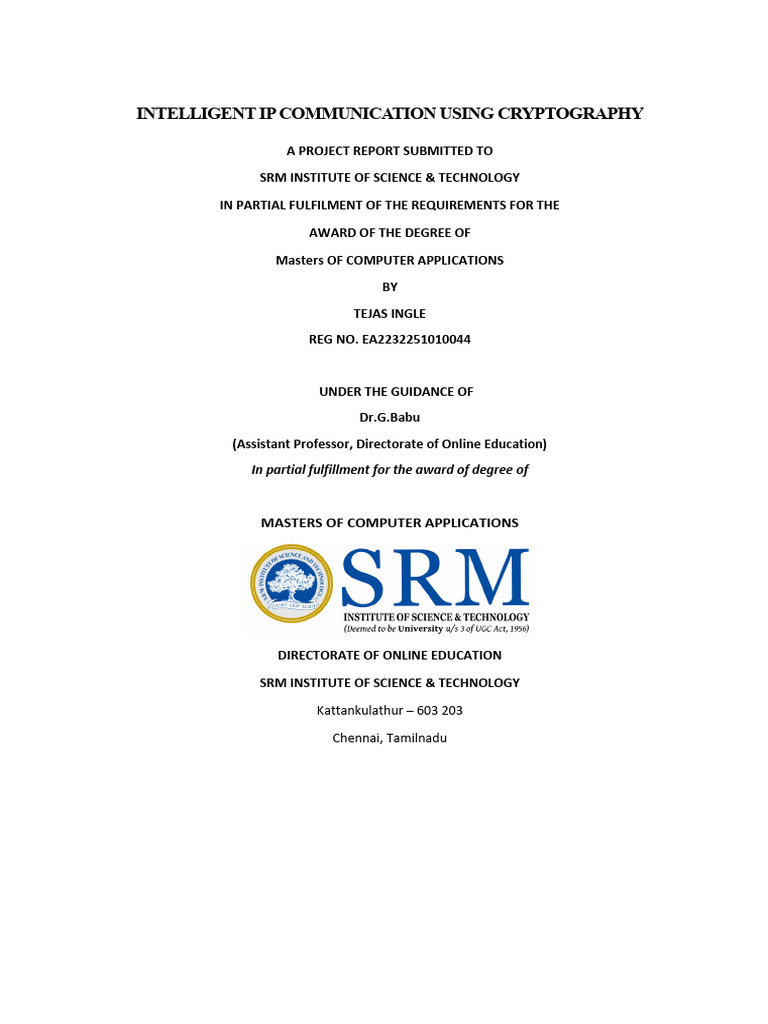 Intelligent Ip Communication System Using Cryptography Security-6 | PDF
