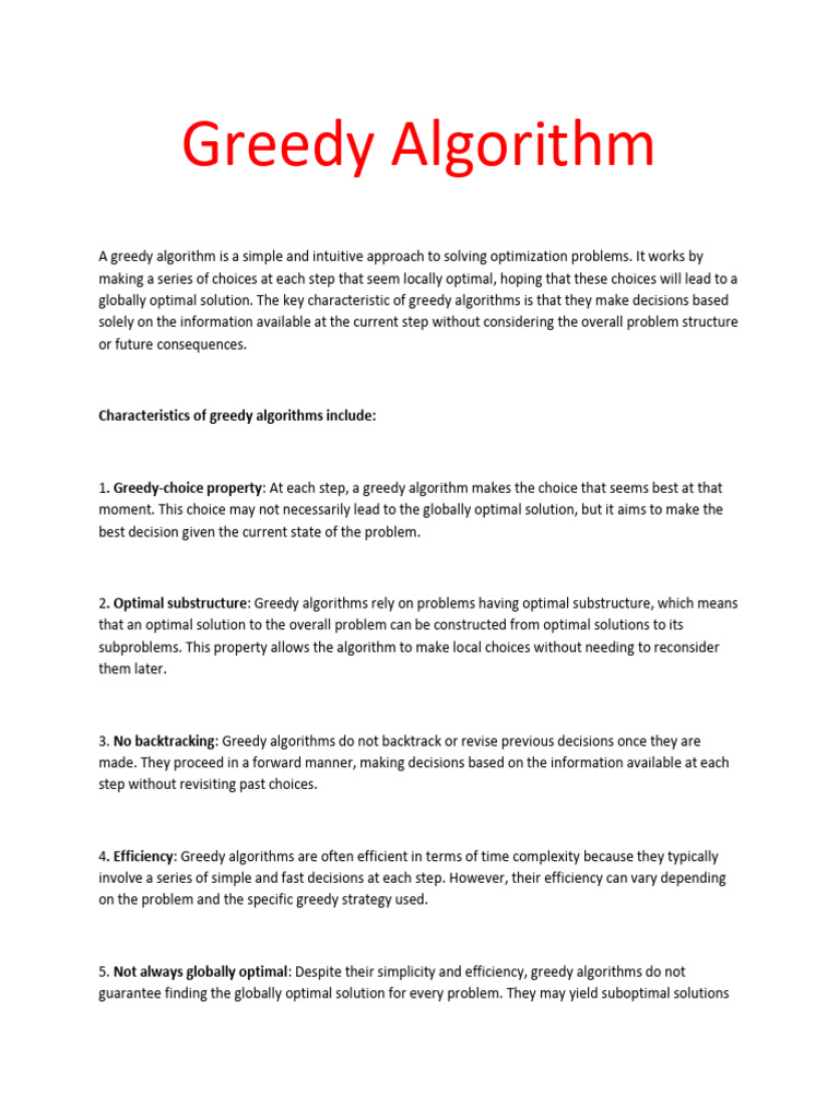 Greedy Algorithm | PDF