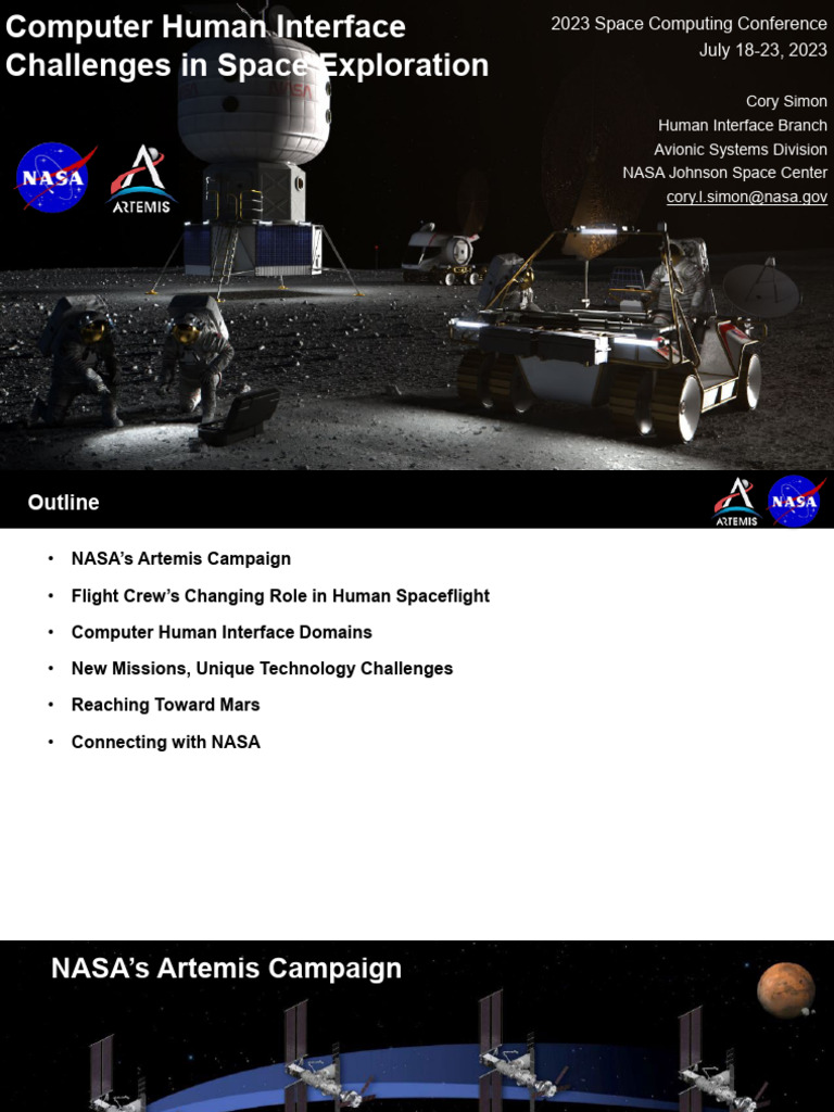 CHI Challenges in Space Exploration_2023-06-24 | PDF