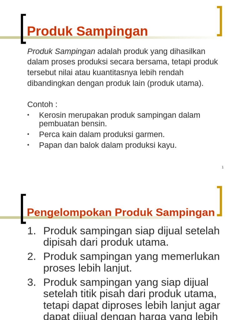 Produk Sampingan | PDF