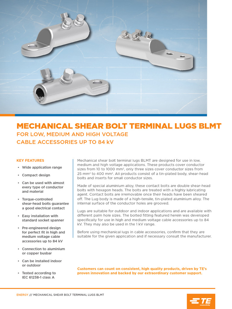 Terminales Con Tuerca Fusible BLMT (Meor) | PDF