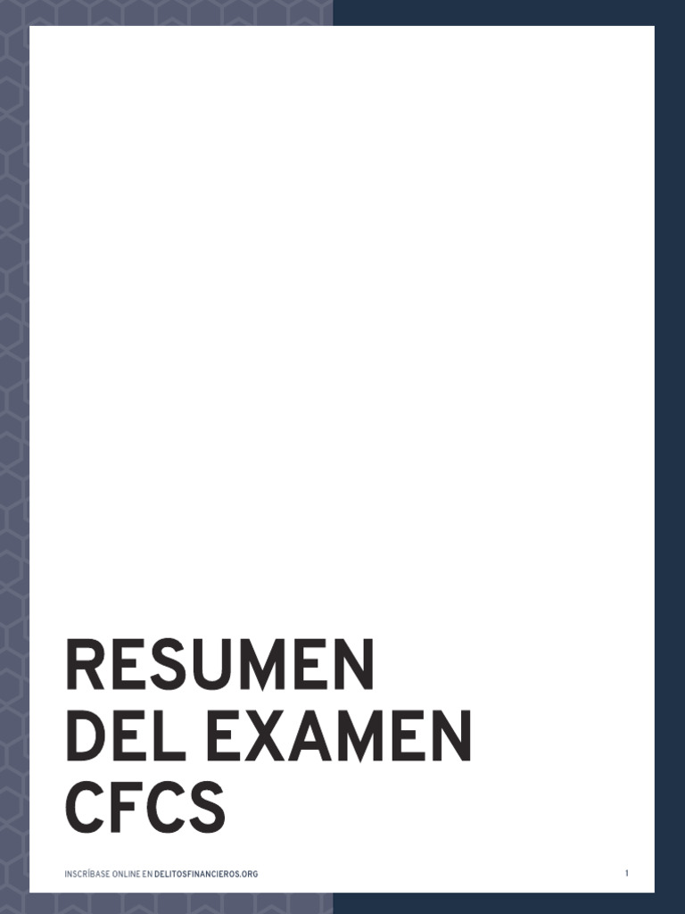 Resumen Del Examen CFCS | PDF