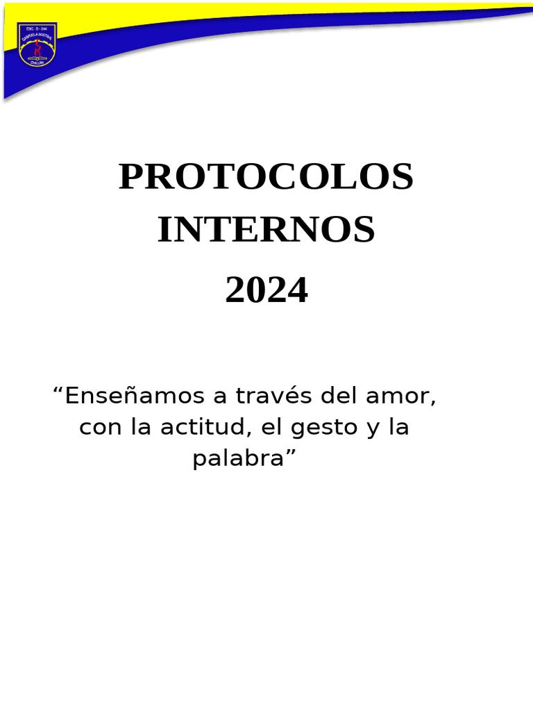 Protocolos Internos 2024 | PDF