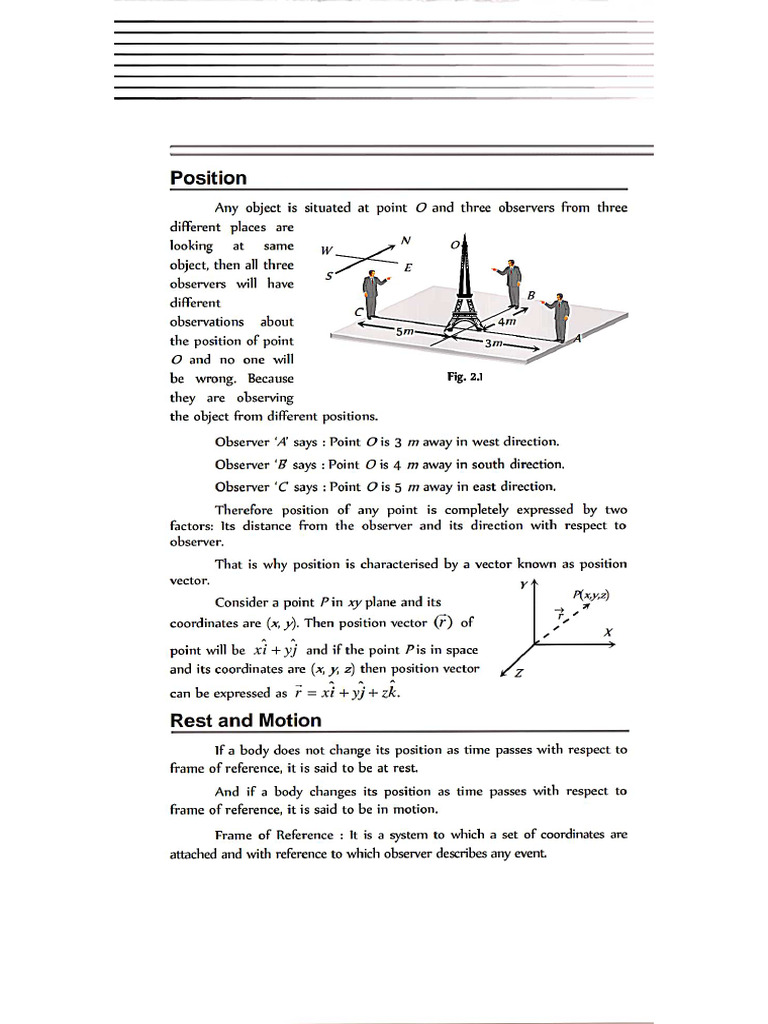Motion in 1 Dimension | PDF