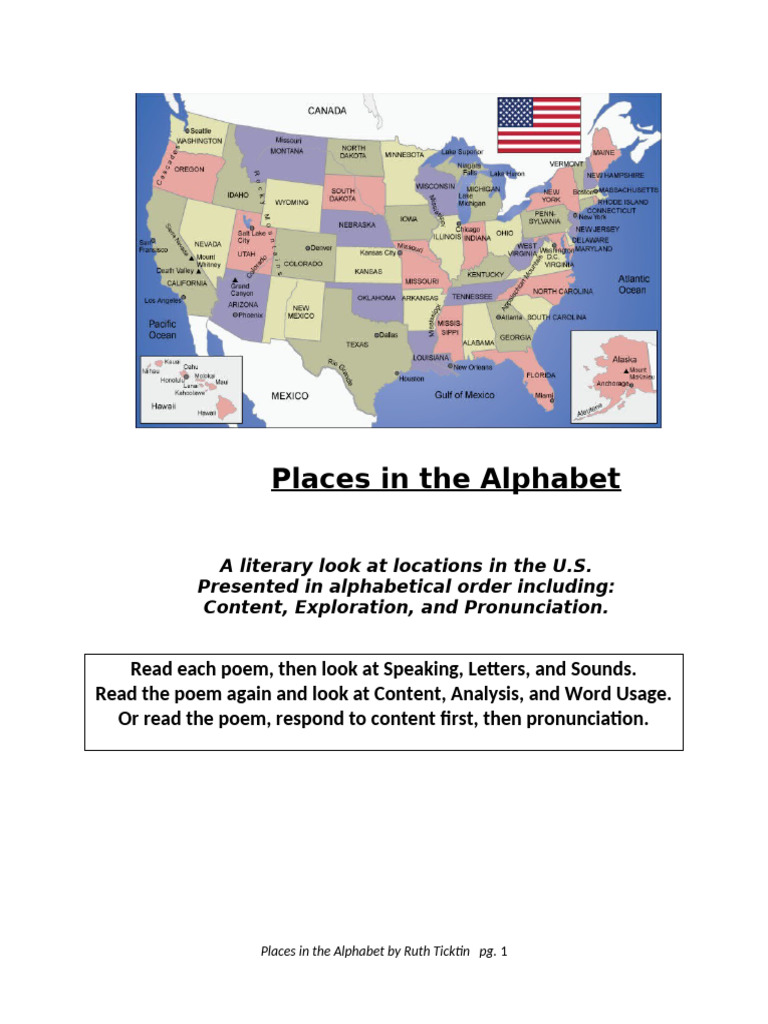 Places in The Alphabet | PDF