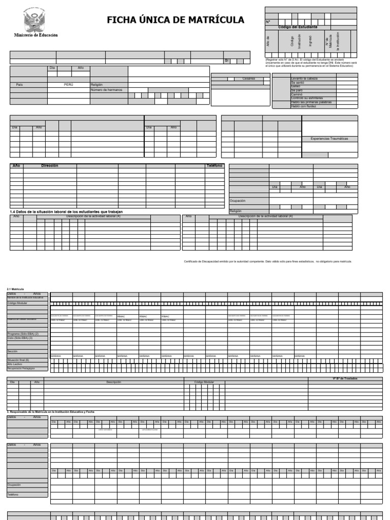 rptFichaMatricula Aspx | PDF