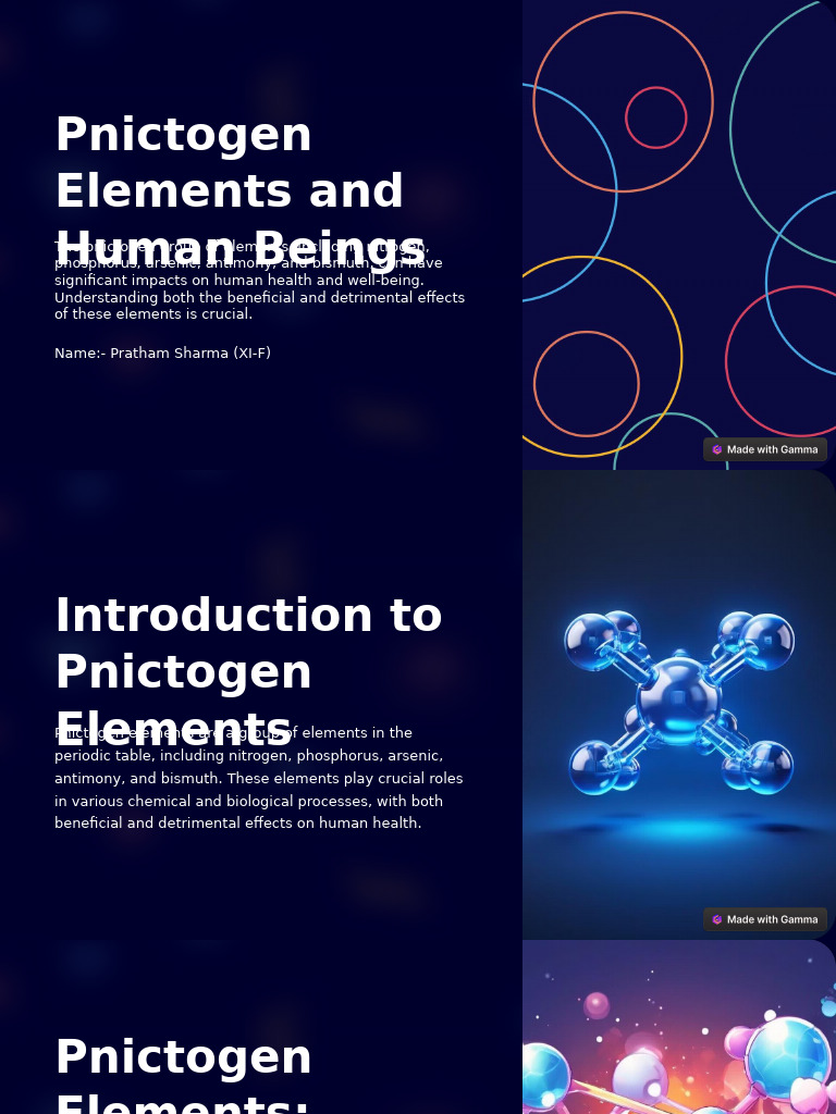 Pnictogen Elements and Human | PDF | Sets Of Chemical Elements ...
