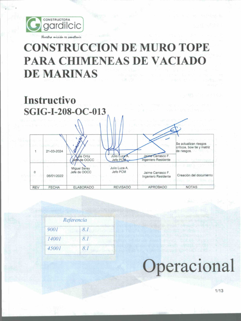 Sgig-I-208-Oc-013 Construccion de Muro Tope para Chimeneas de Vaciado ...
