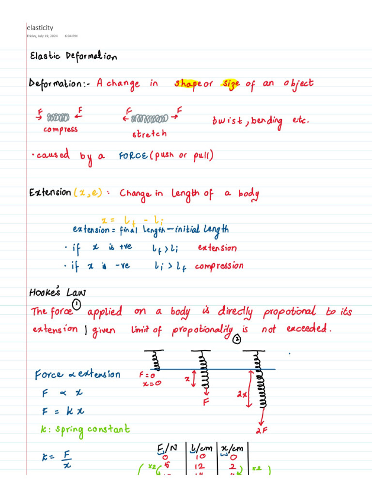 Elasticity Notes | PDF