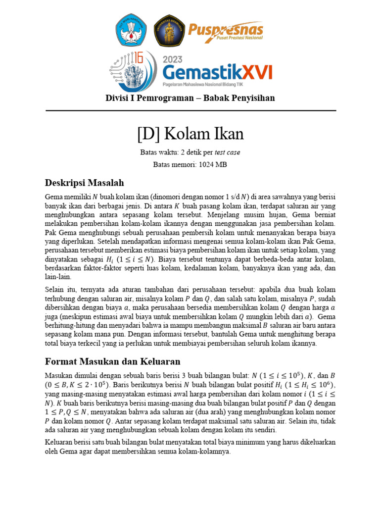 Prob-Kolam Ikan | PDF