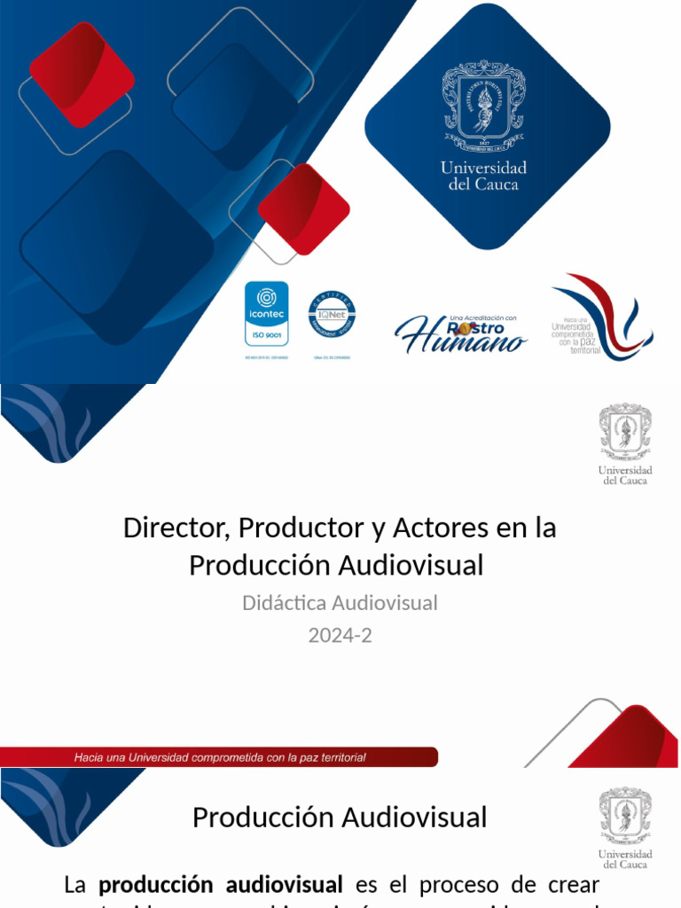 Didáctica Audiovisual - Director, Productor, Actores en La Producción ...