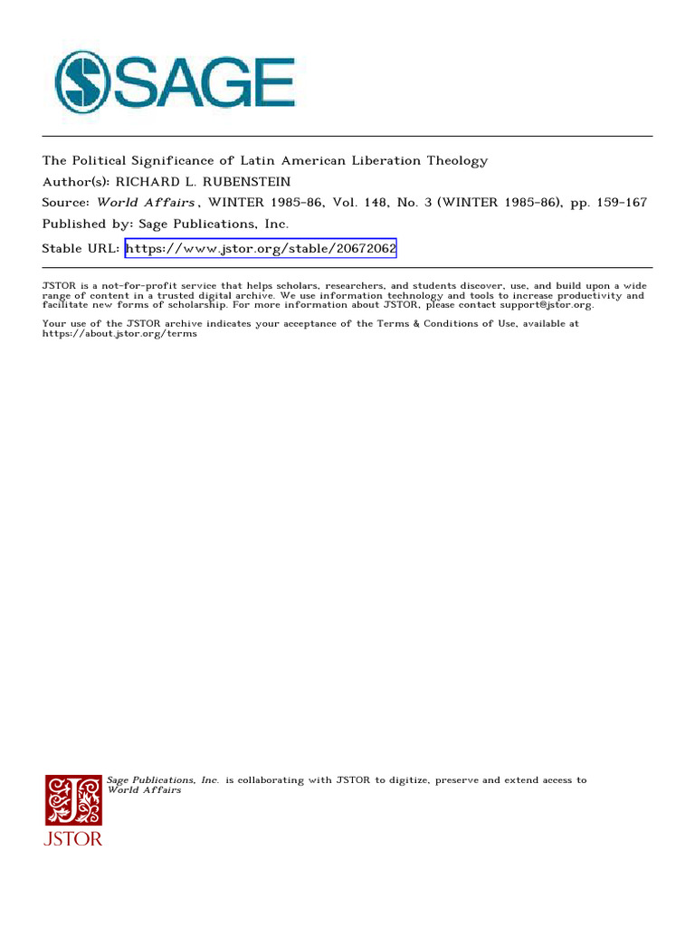 The Political Significance of Latin American Liberation Theology | PDF