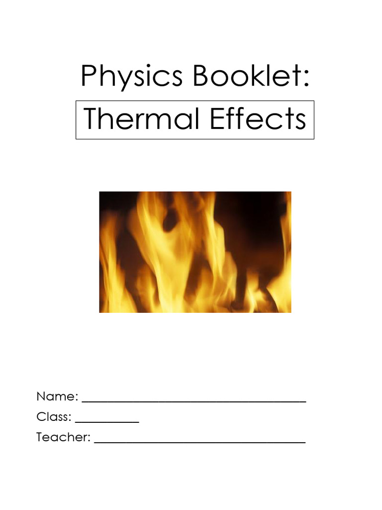 Physics Booklet Thermal Effects | PDF
