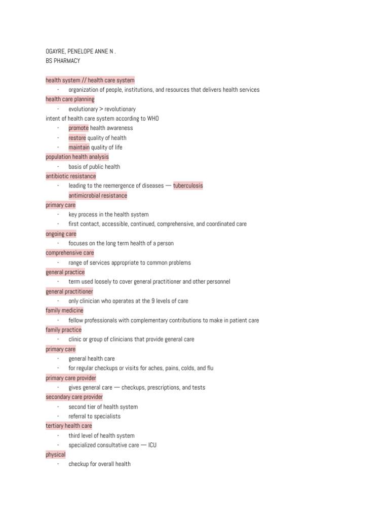 Introduction To Health Care System | PDF | Health Care | Hospital