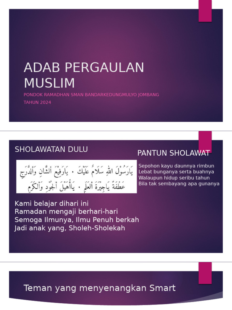 Adab Pergaulan Muslim | PDF
