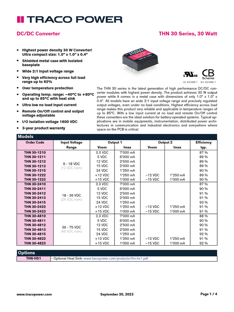 thn30 Datasheet | PDF
