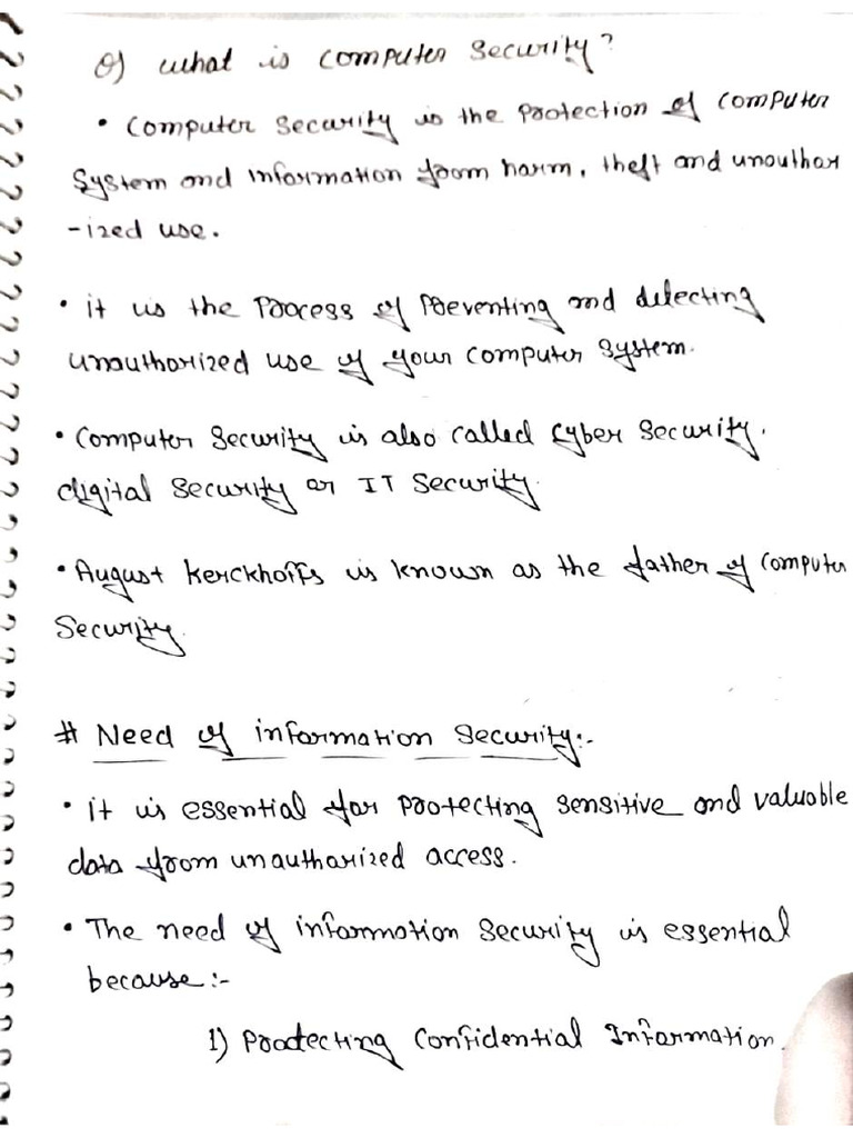 Network Security Unit 1 | PDF