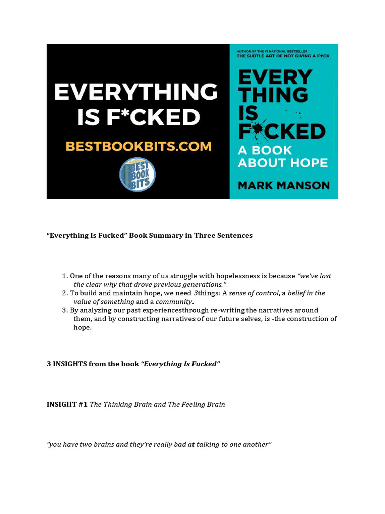 Everything Is Fucked | PDF