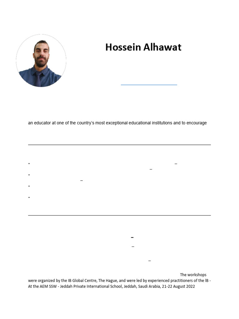 Hossein Alhawat - CV | PDF