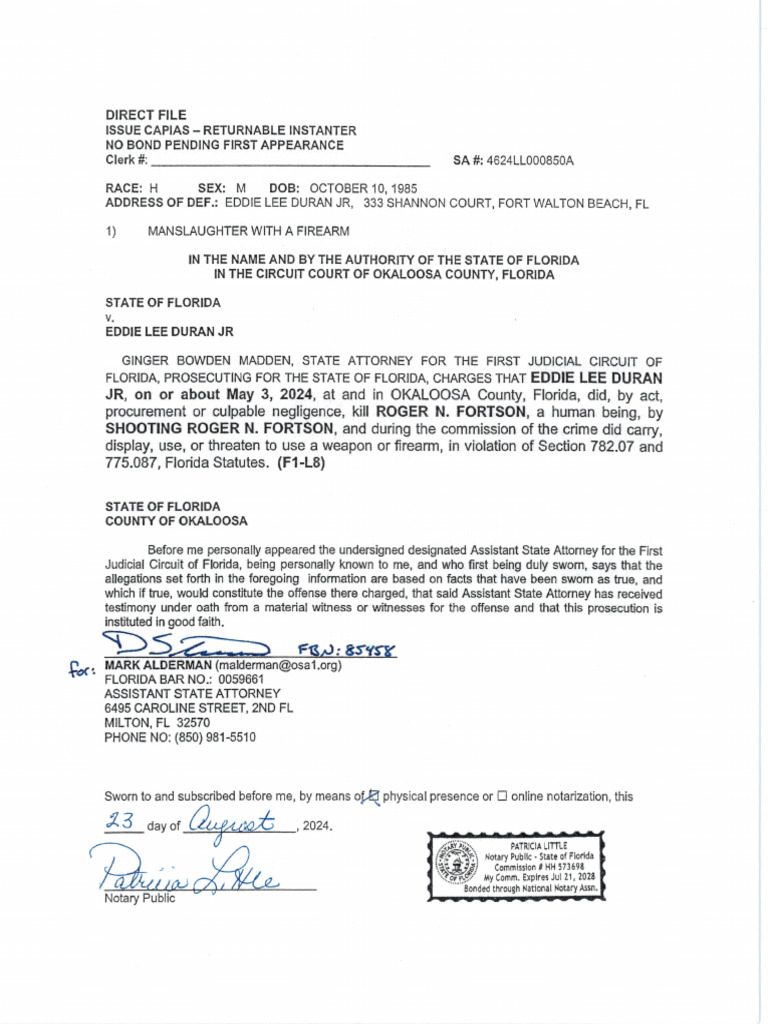 Duran Charging Document | PDF