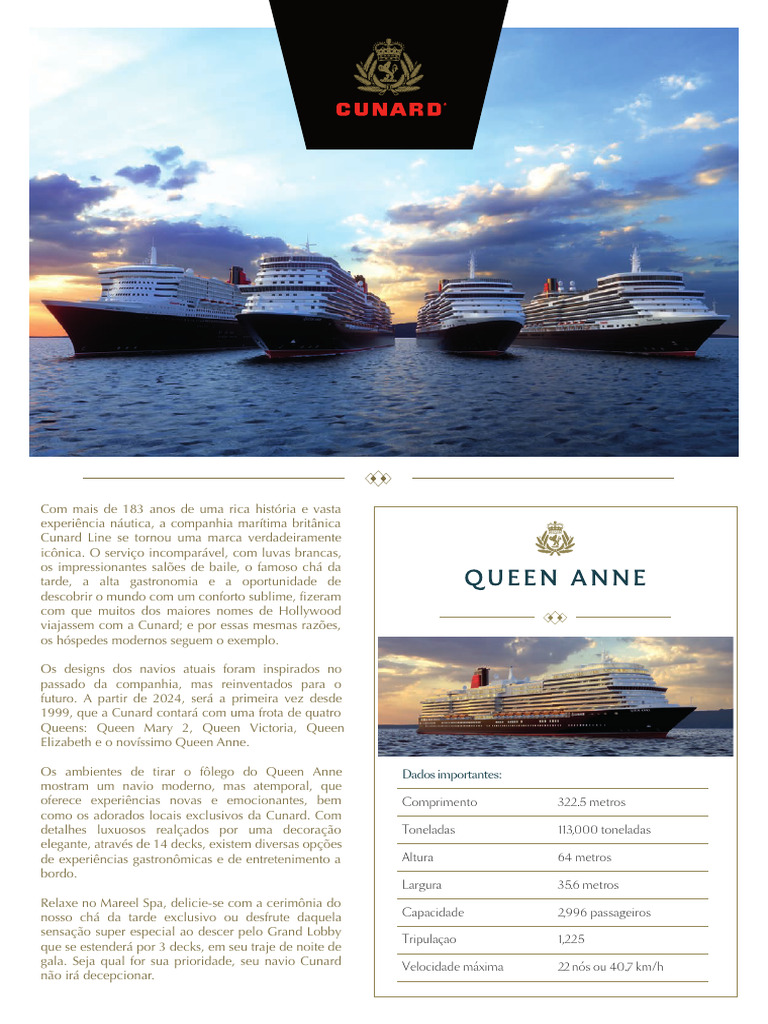 Folheto Cunard 2024 | PDF
