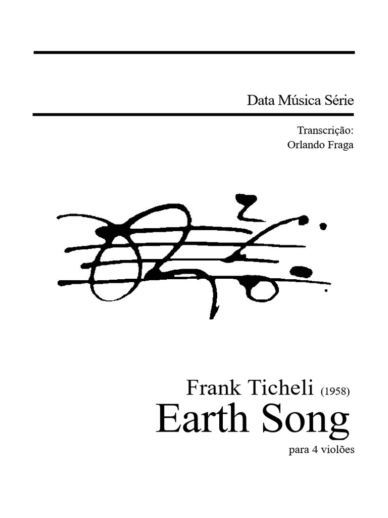 Frank Ticheli: Earth Song para 4 violões | PDF
