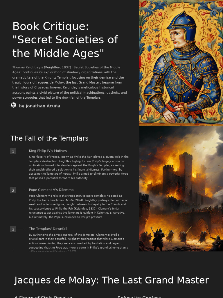 Book Critique Thomas Keightley's Secret Societies of The Middle Ages ...