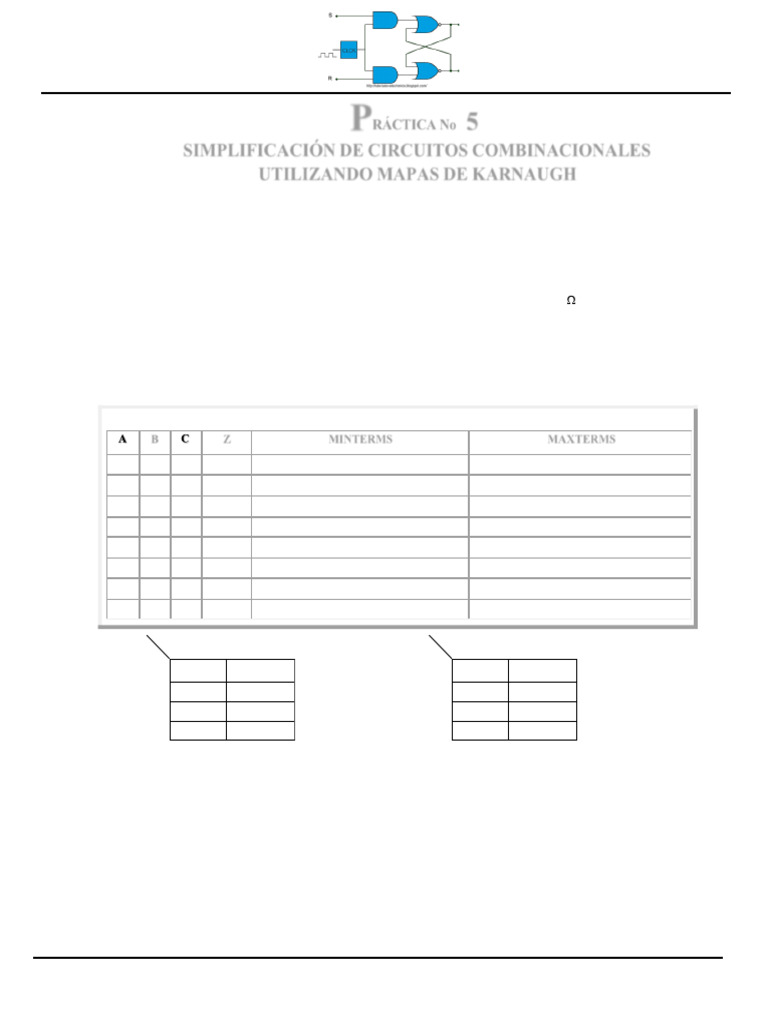 Practica No 5 Mapas de Karnaugh Recursamiento | PDF