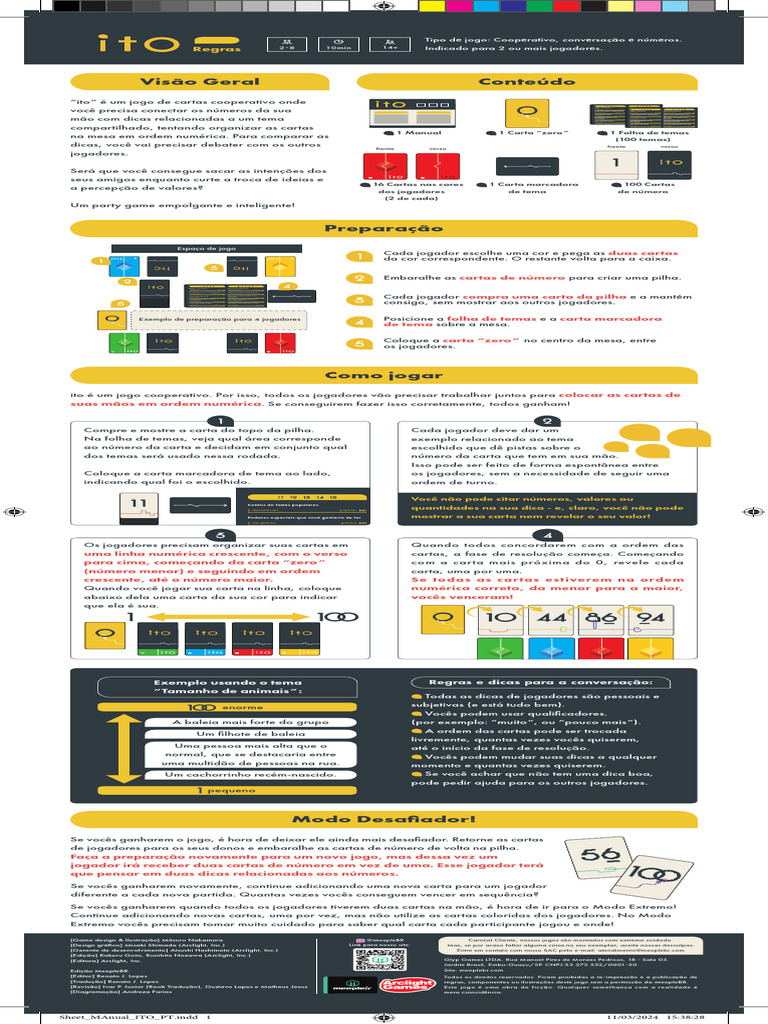 Sheet Manual ITO PT | PDF