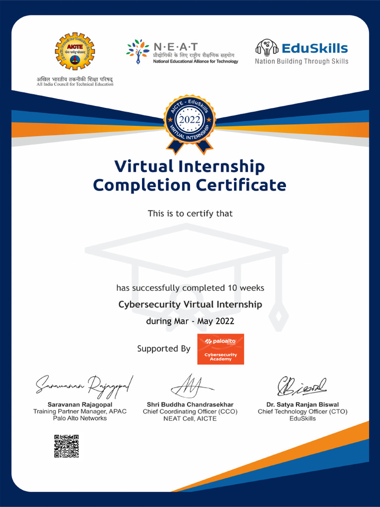 Aicte Cyber Security Certificate 2 | PDF