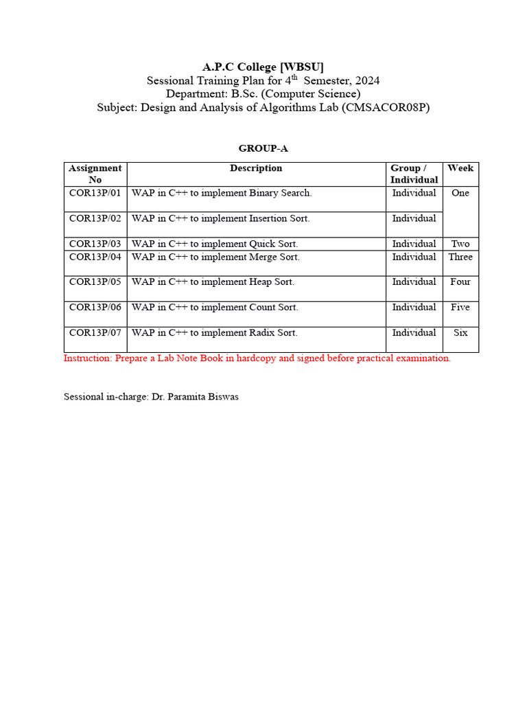 DAA Assignment | PDF