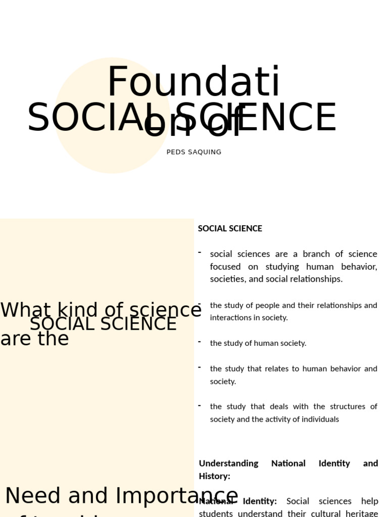 Social Sciences Vs Social Studies | PDF