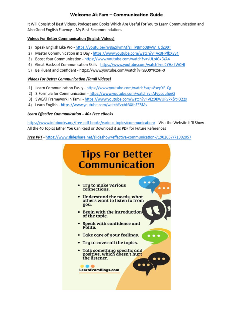 Communication Guide | PDF