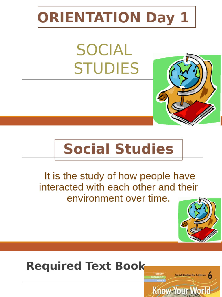 Social Studies Orientation PPT Grade 5 | PDF | Geography | Travel