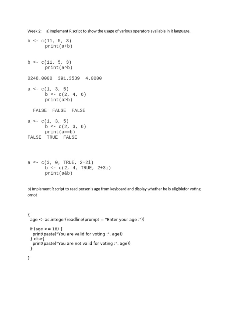 R Programming - AIML | PDF