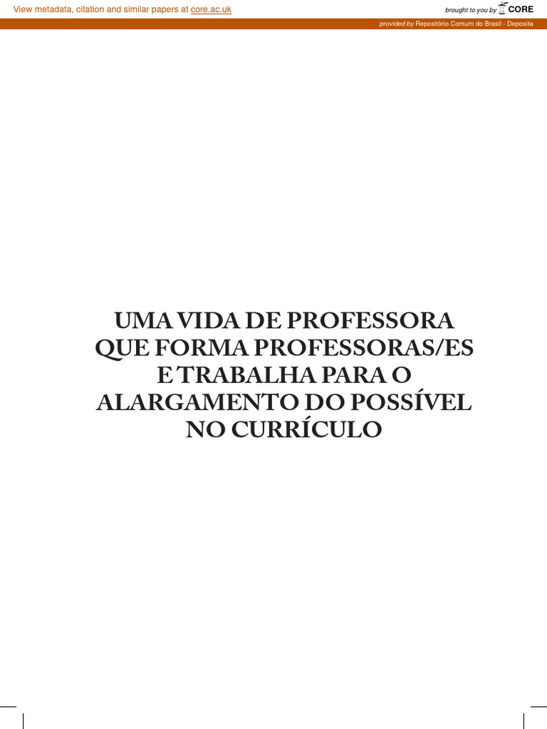 Uma Vida De Professora Que Forma Profess Pdf